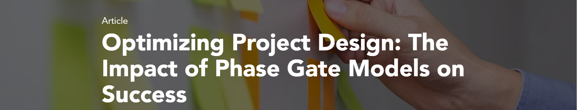KI SAIN & AFAE: Blog - Optimizing Project Design: The Impact of Phase Gate Models on Success